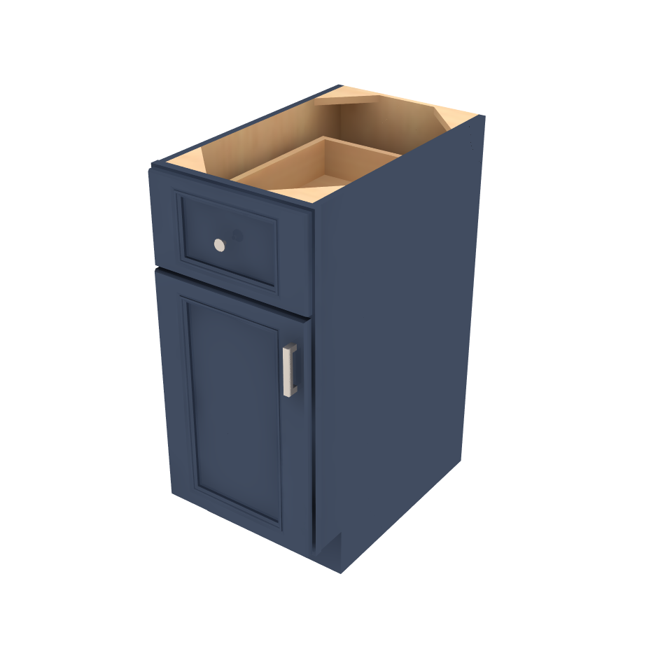Brooklyn Midnight Single Door Standard Base Cabinet - 15" W – CabinetHub