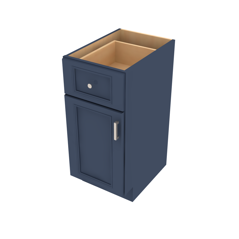 Brooklyn Midnight Single Door Base Vanity - 15" W – CabinetHub