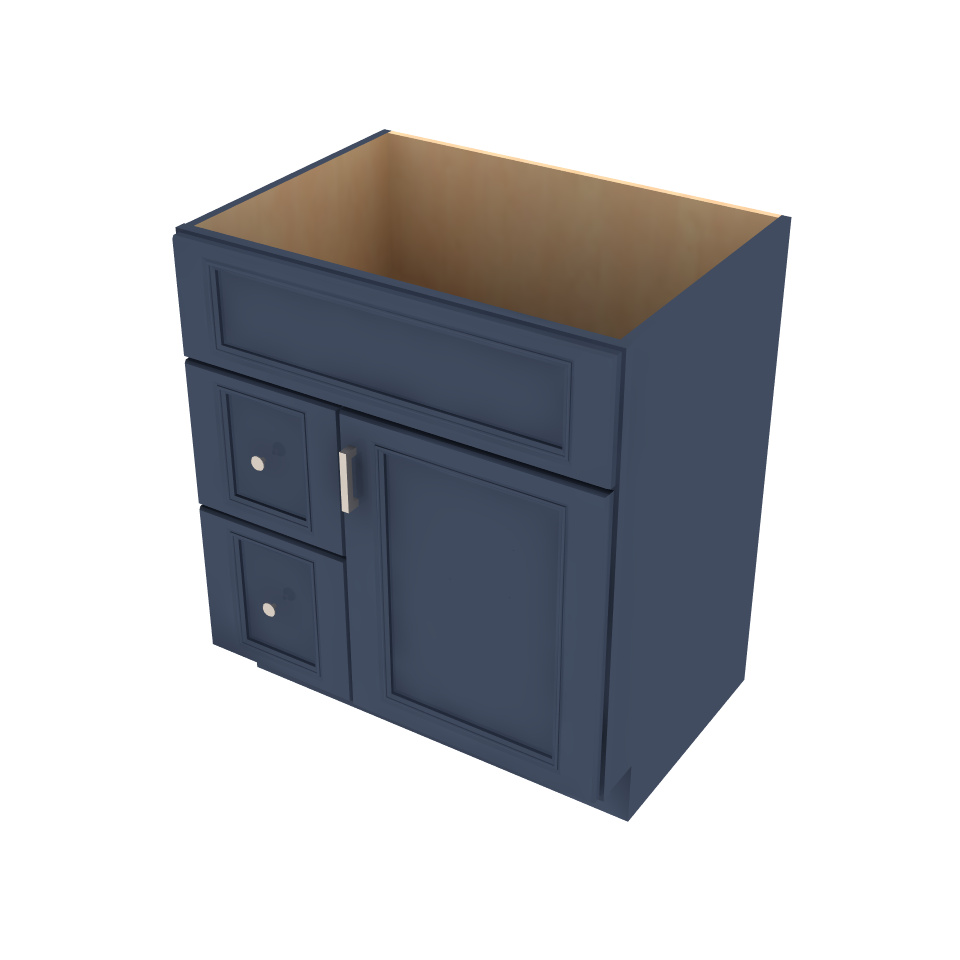 Brooklyn Midnight Vanity Sink Base Left Drawer Stacking Cabinet - 30 ...