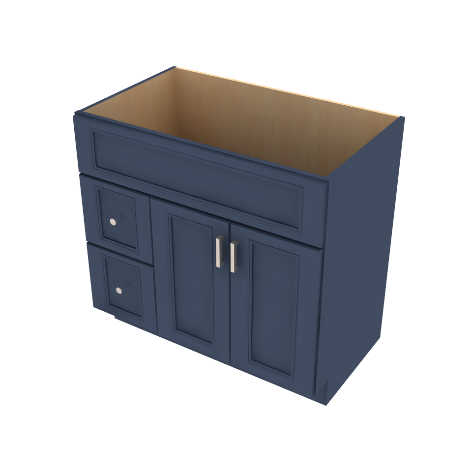 Brooklyn Midnight Vanity Sink Base Left Drawer Stacking Cabinet - 36 ...