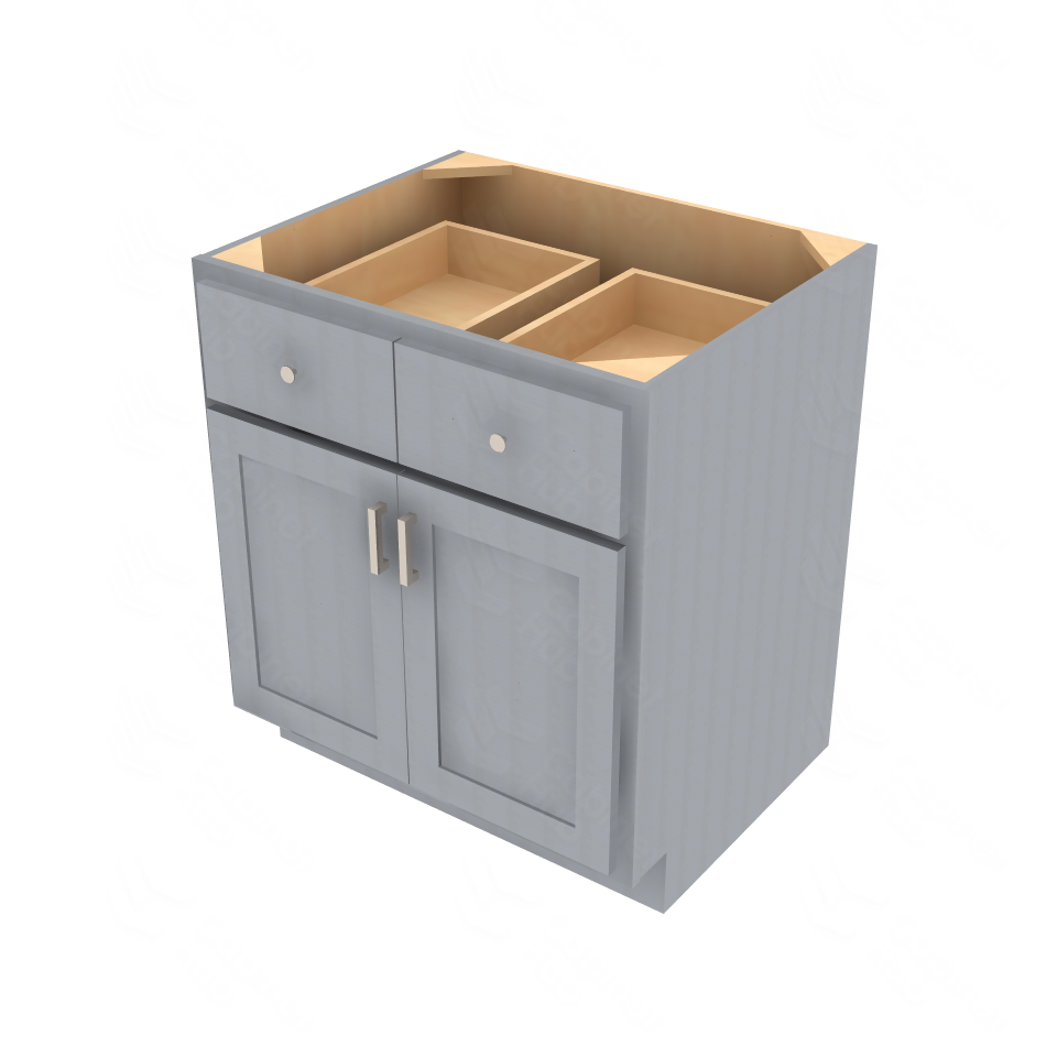 Essential Gray Double Door Standard Base Cabinet - 30" W – CabinetHub