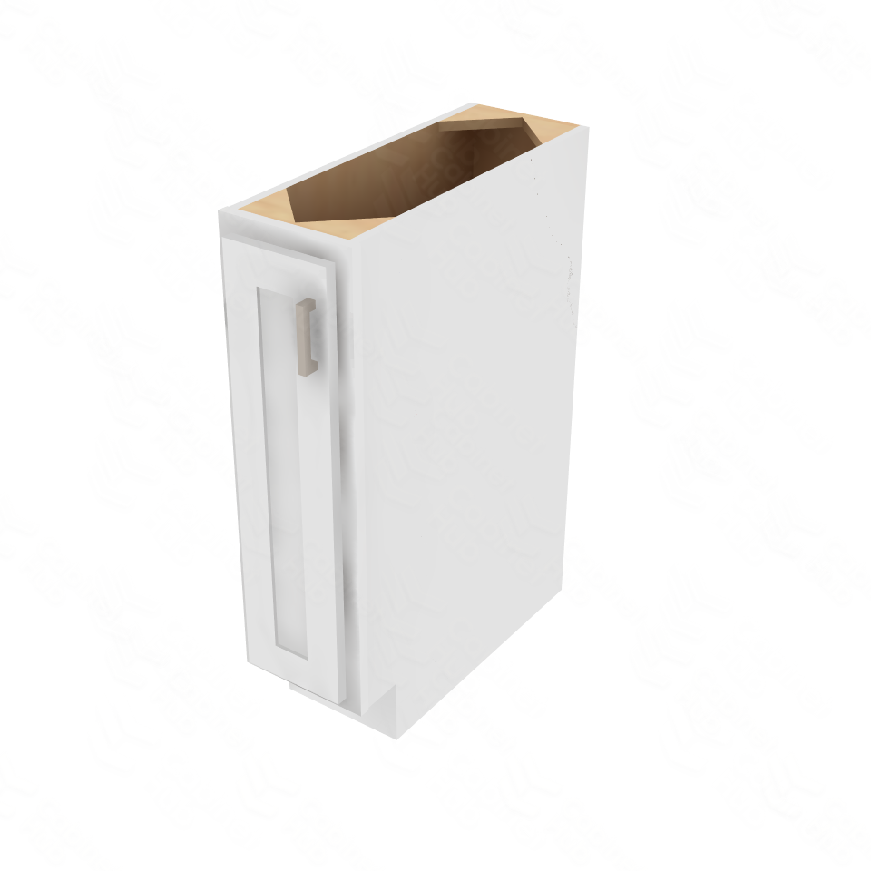 Essential White Single Door Full Height Base Cabinet - 9" W – CabinetHub