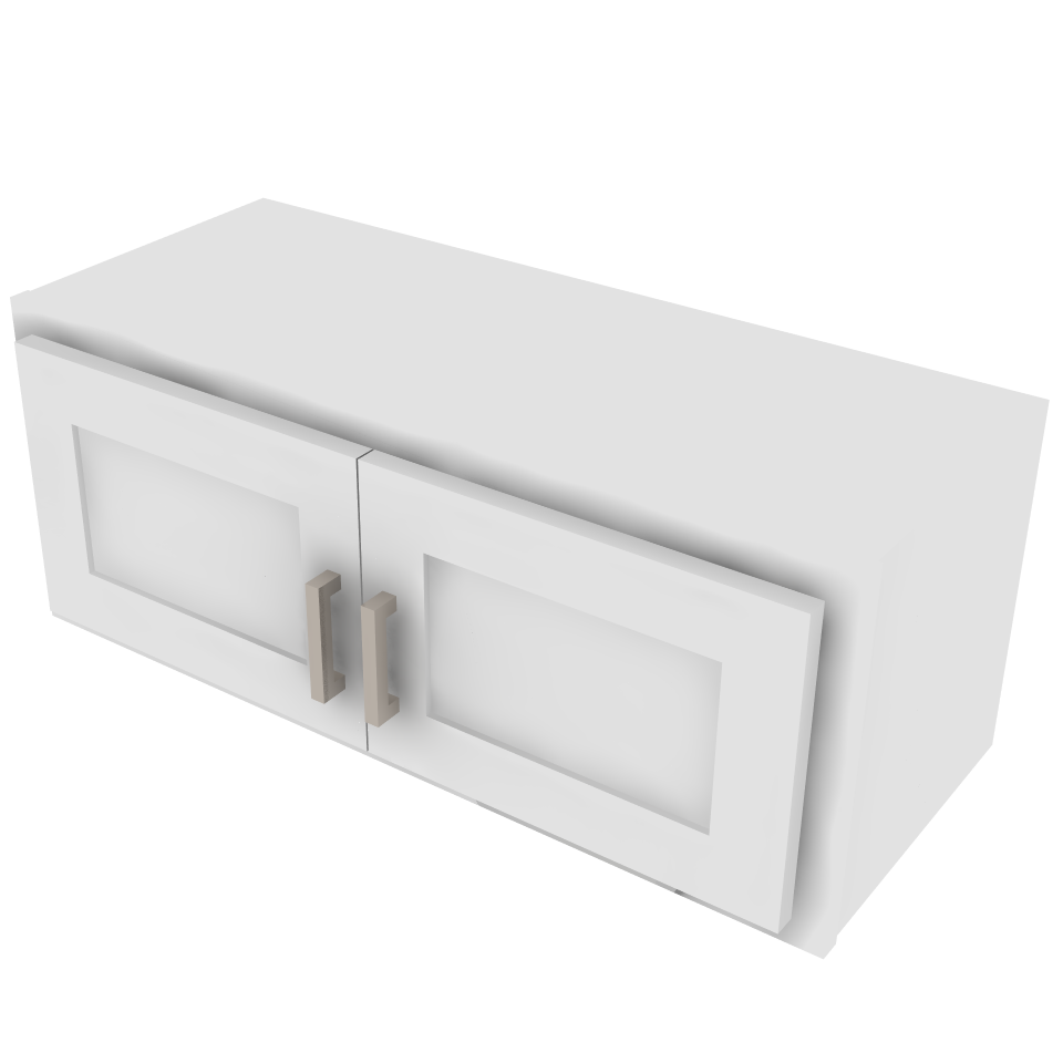 Essential White Double Door Wall Cabinet - 30" W x 12" H – CabinetHub